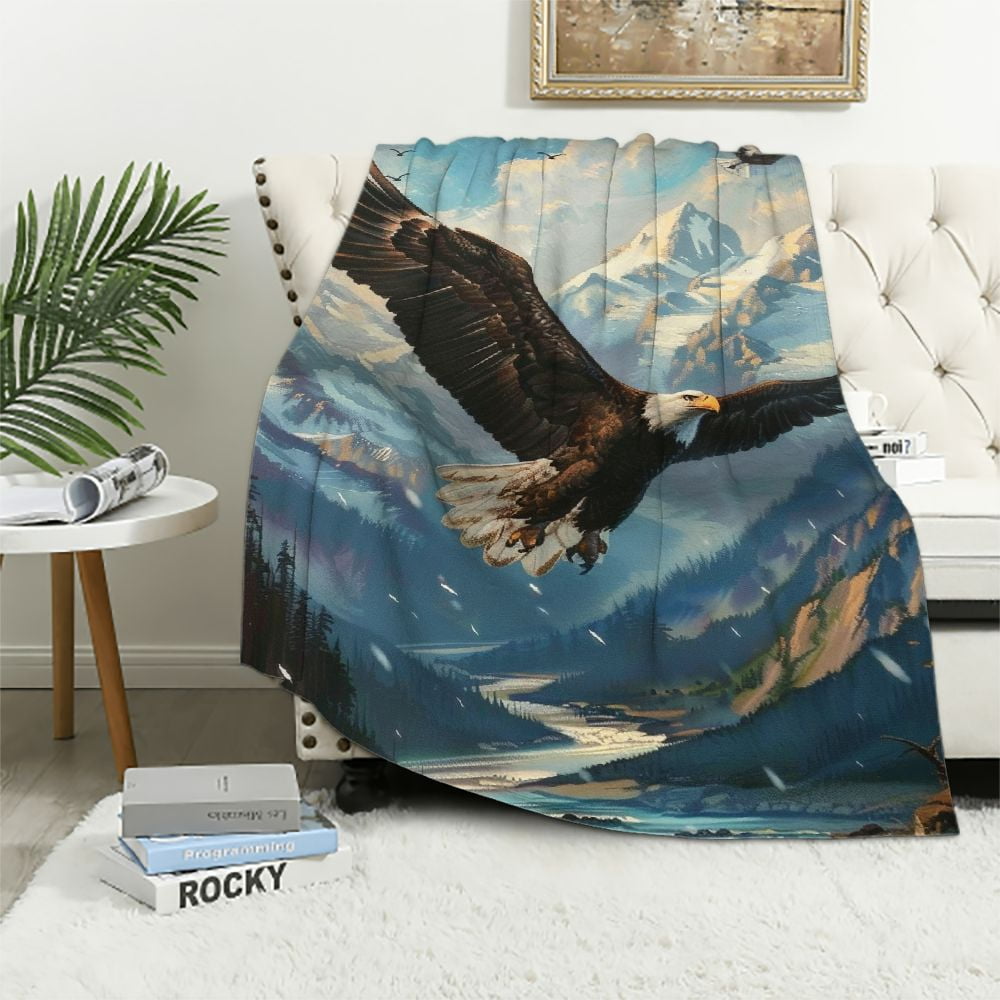 Orinice Bald Eagle Blanket Eagle Decor Throw Blanket Bald Eagle ...