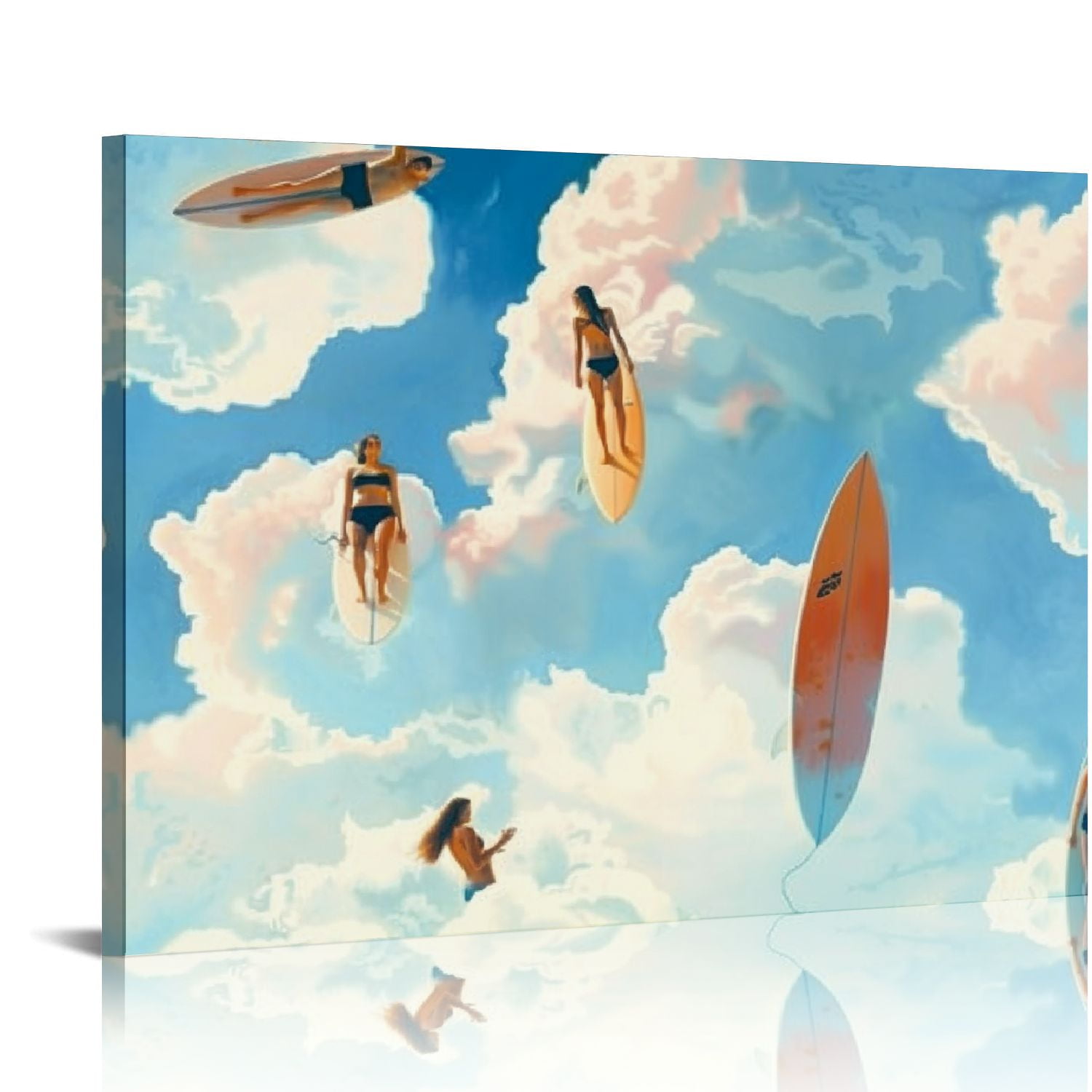 Orinice Beach Art Beach Posters - Surfer Girl Poster, Beach Themed ...