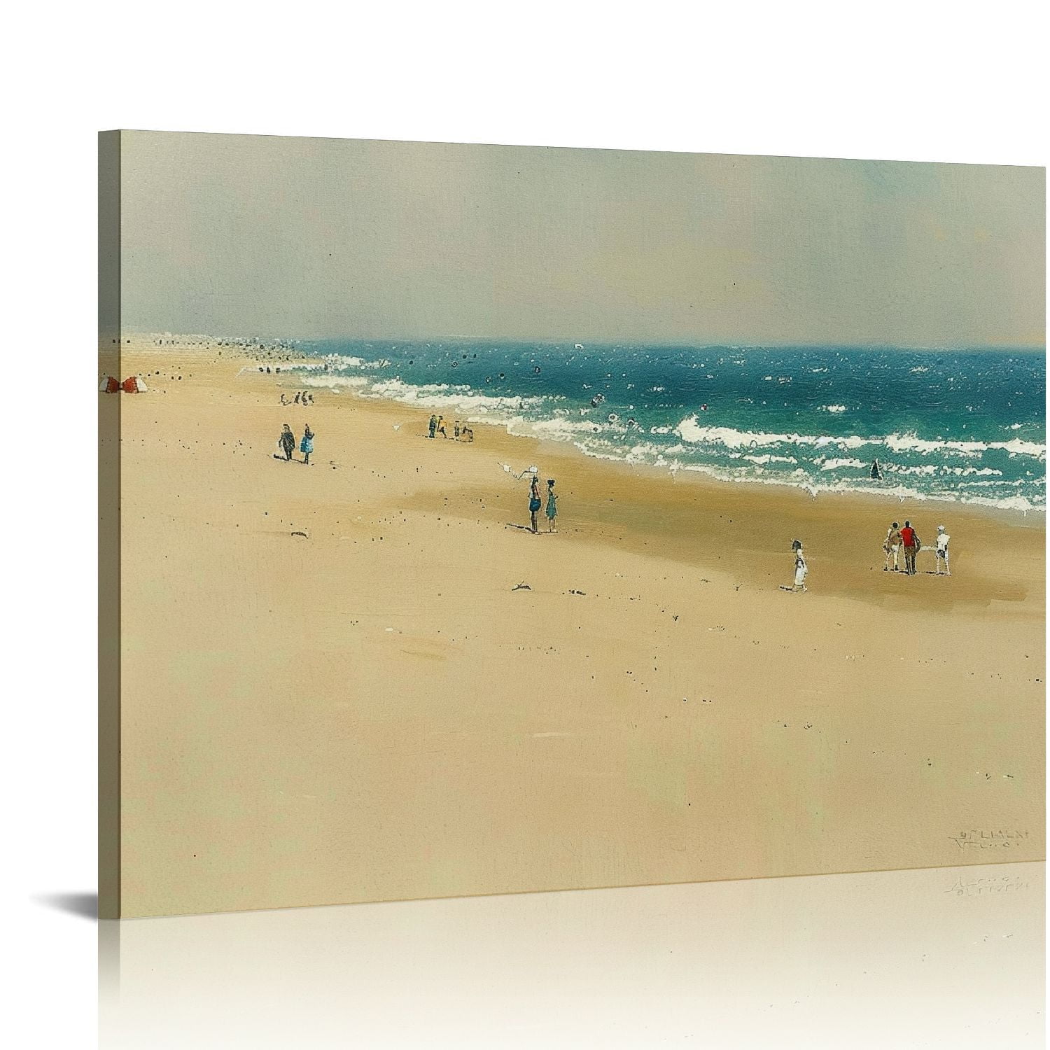 Orinice Beach Posters For Walls - Mid-Century Wall Art, Beach and Ocean Canvas Print Picture ...