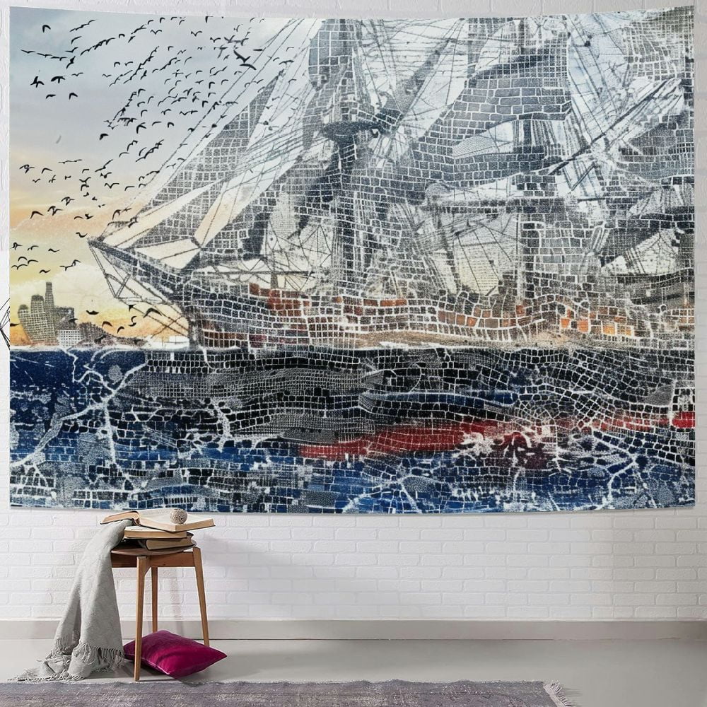 Orinice Birds Tapestry Wall Hanging Unique Style Graphic Tapestries ...