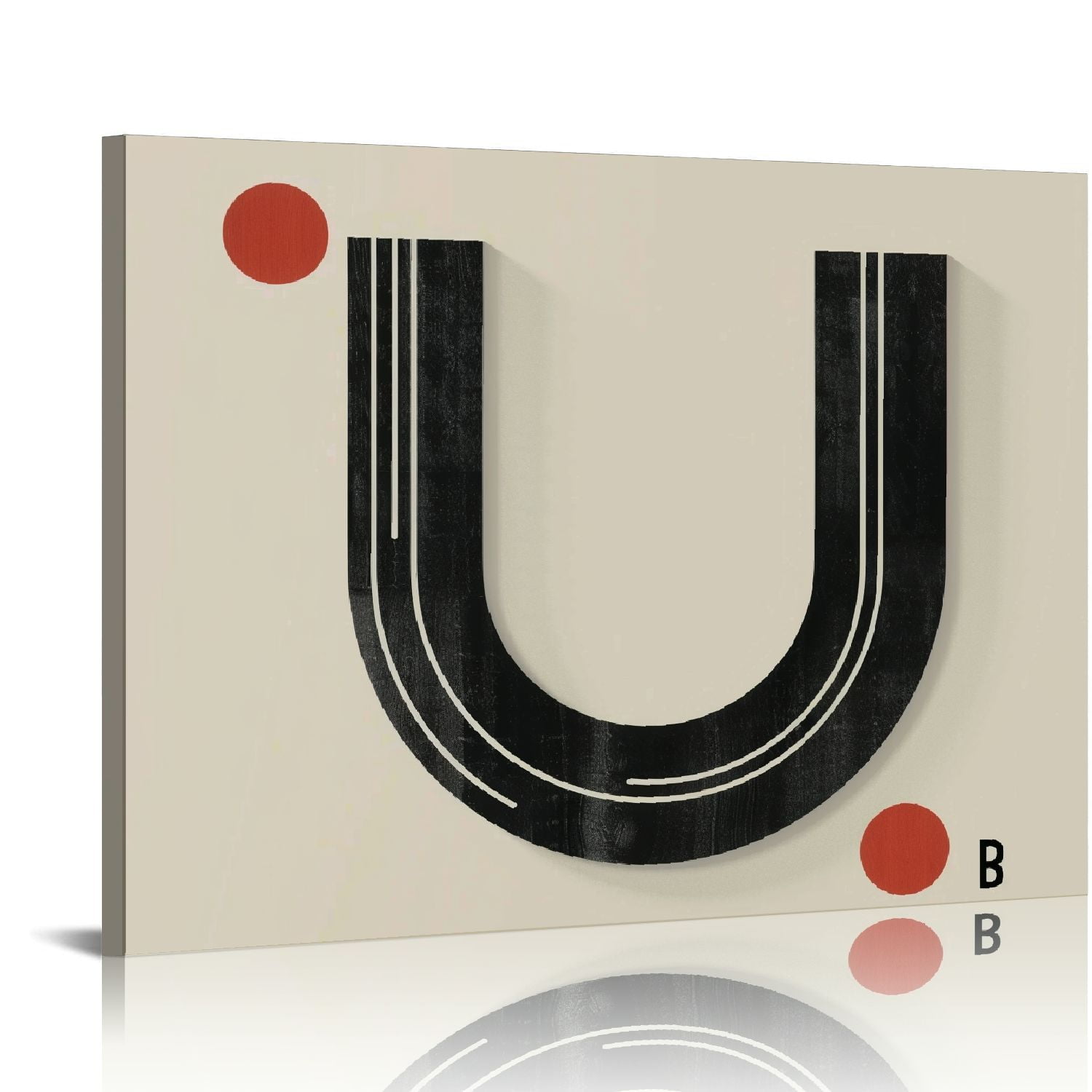 Orinice Black and White Bauhaus Abstract Geometric Art Deco Museum Boho ...