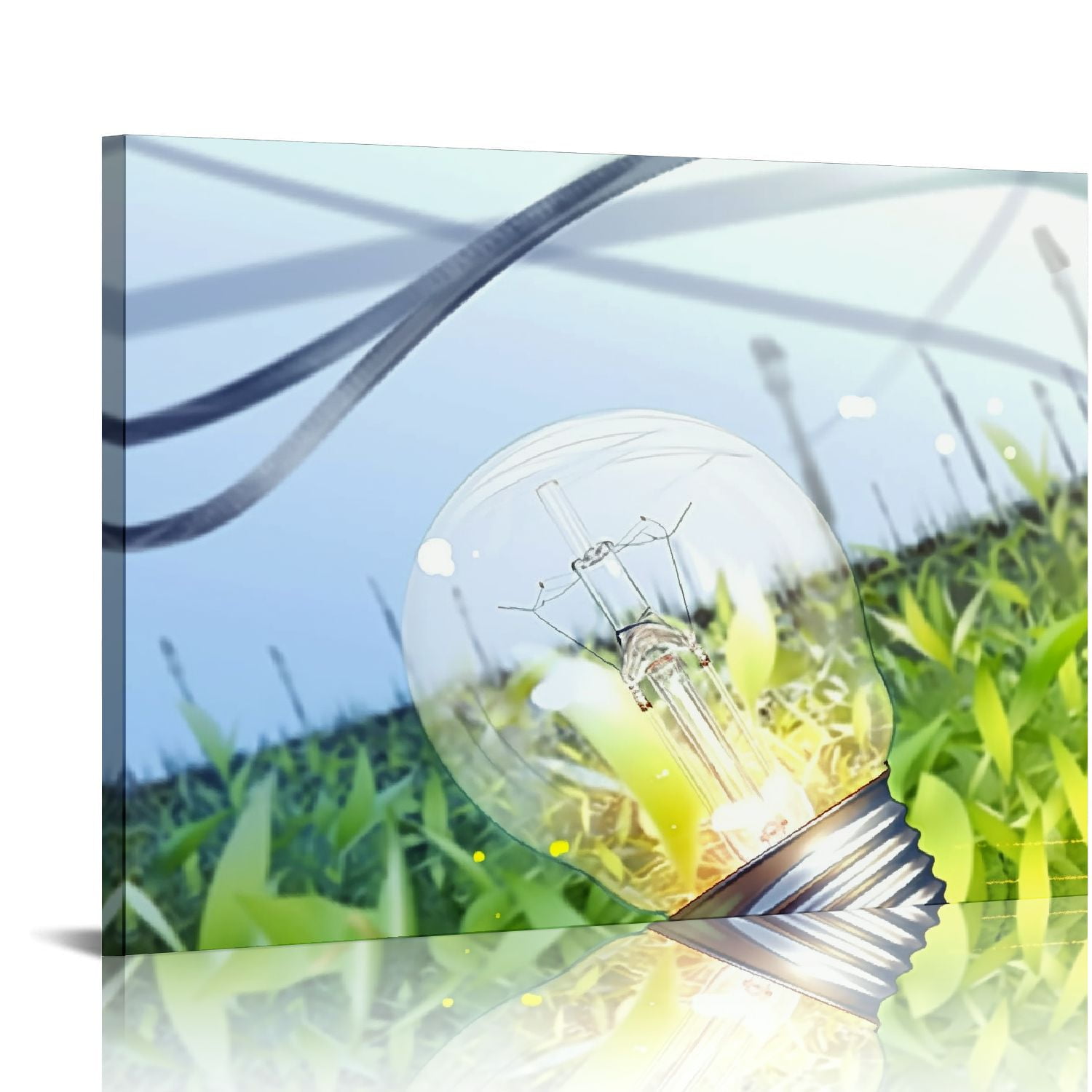 Orinice Canvas picture, Renewable energy light bulb, fully assembled on ...