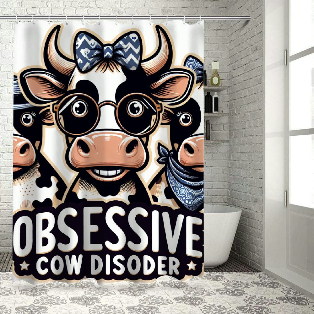 Orinice Cartoon Cows with Accessories Bathroom Decor Set, Colorful ...