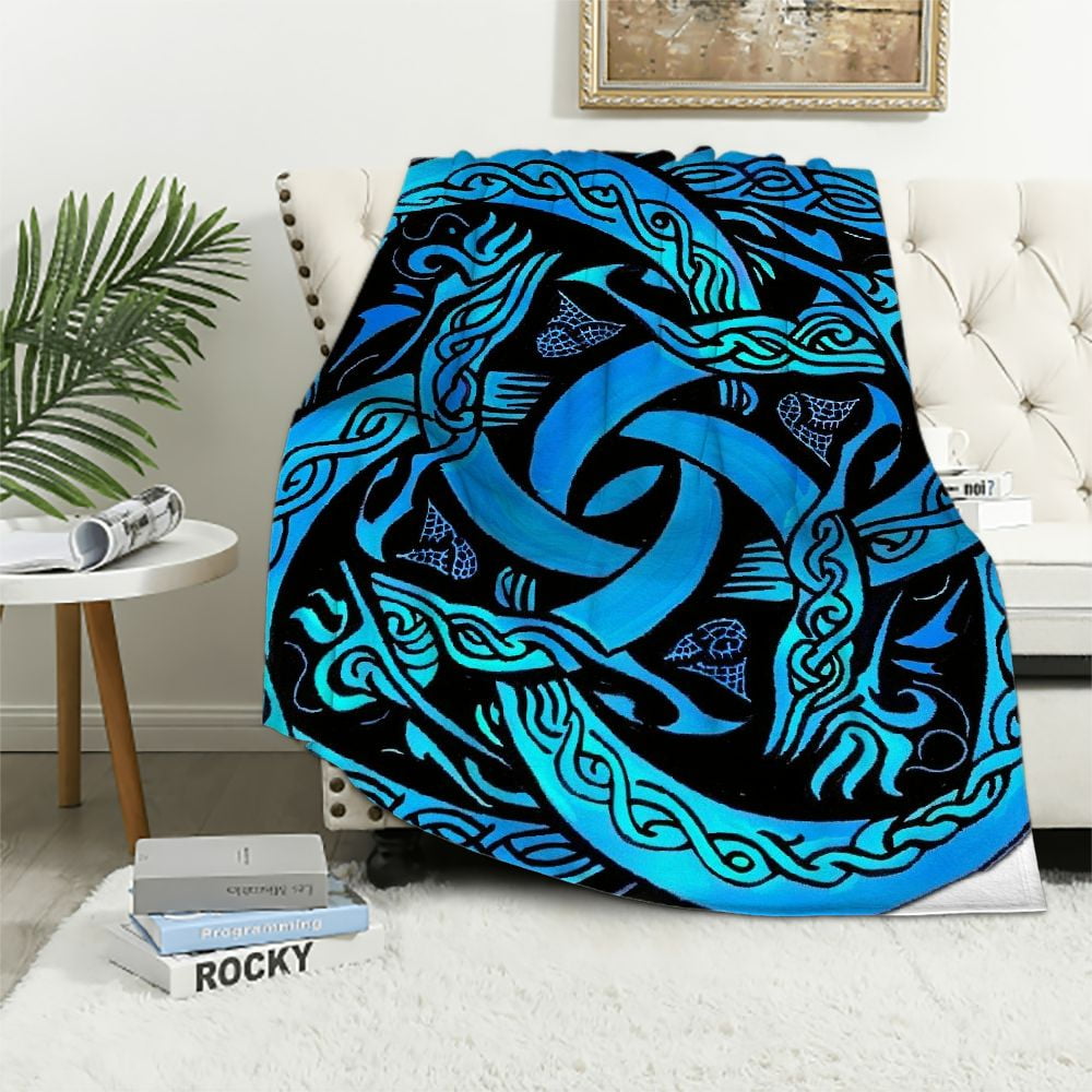 Orinice Celtic Design Spirals Optical Illusion Warm Lightweight Blanket ...