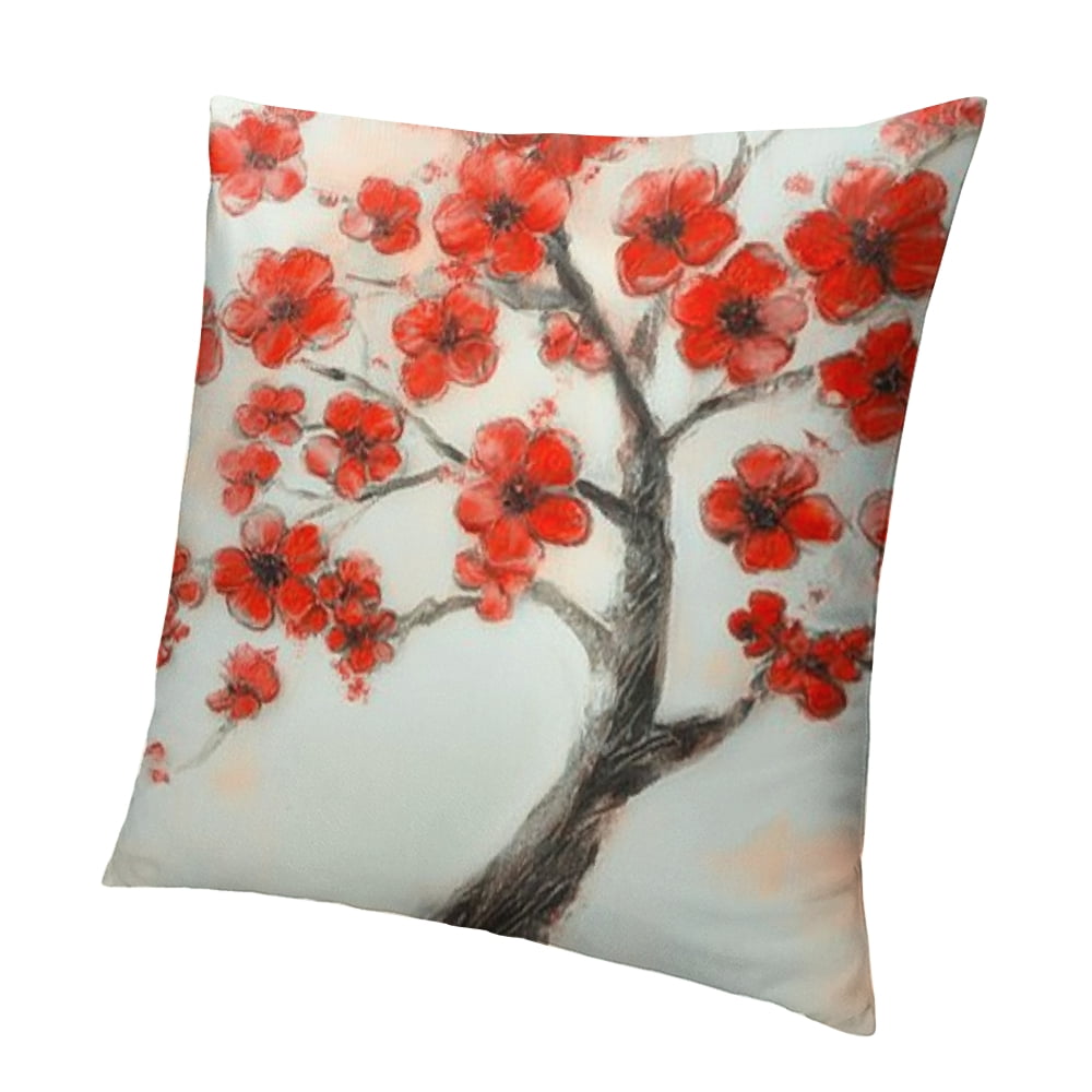 Orinice Cherry Blossom Throw Pillow Covers Girls Japanese Style Cushion ...