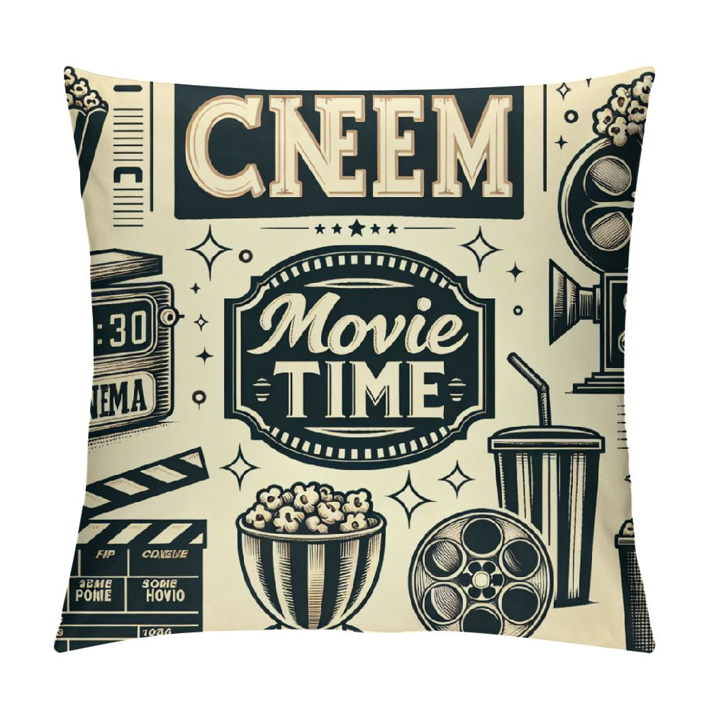 Orinice Cinema Movie Poster Decoration Throw Pillow Cushion Covers ...