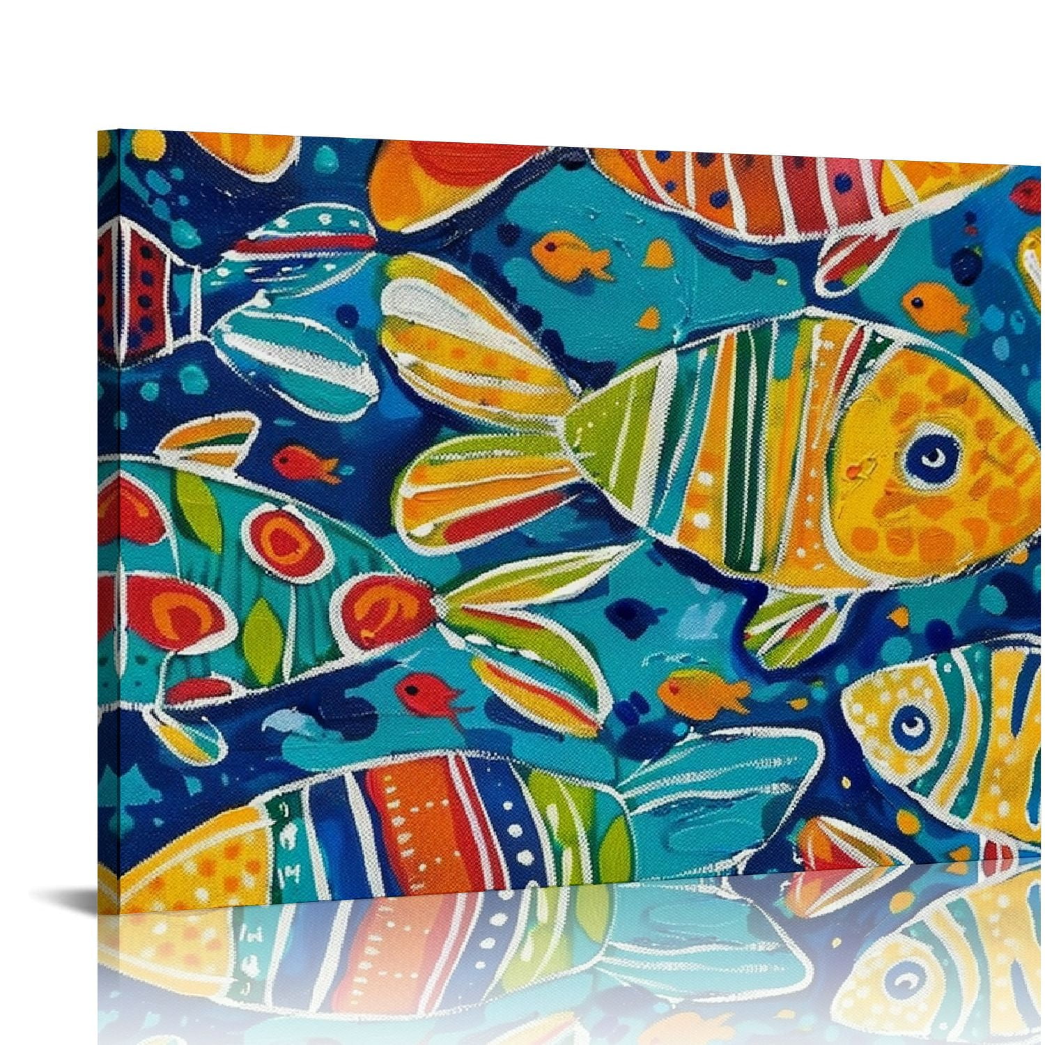 Orinice Colorful Fish Fine Art Aesthetic Poster & Print Wall Painting ...