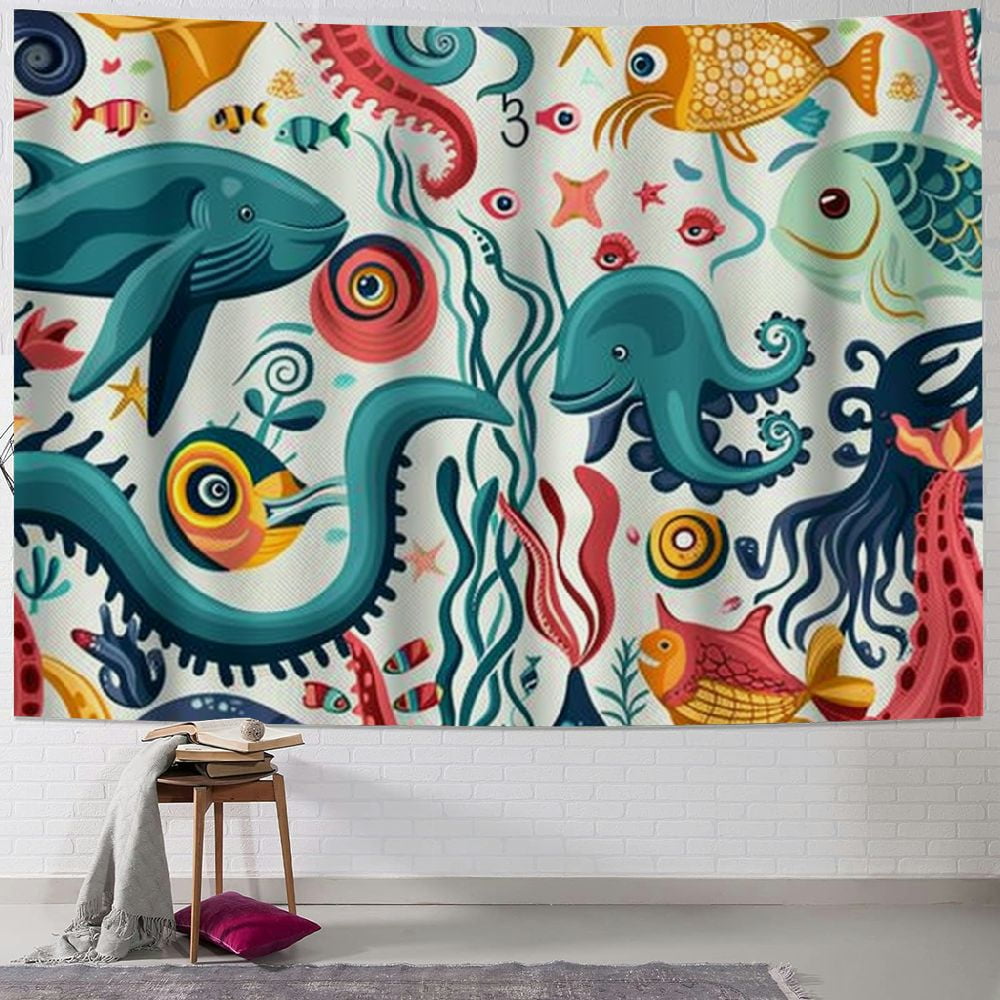 Orinice Colorful Pattern Tapestry Wall Hanging Unique Style for Home ...