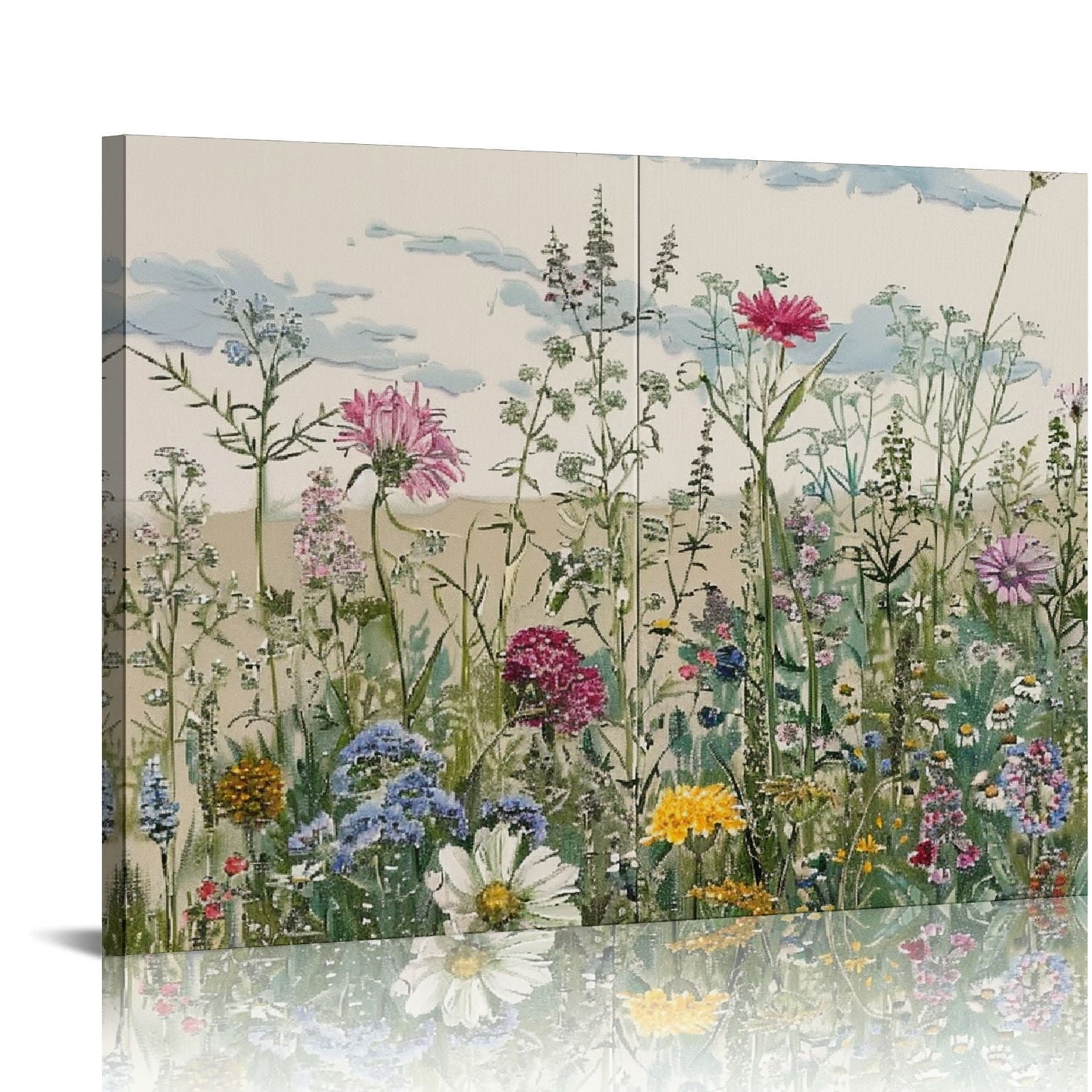 Orinice Cottagecore Wildflowers Floral Vintage Herbs Canvas Wall Art ...