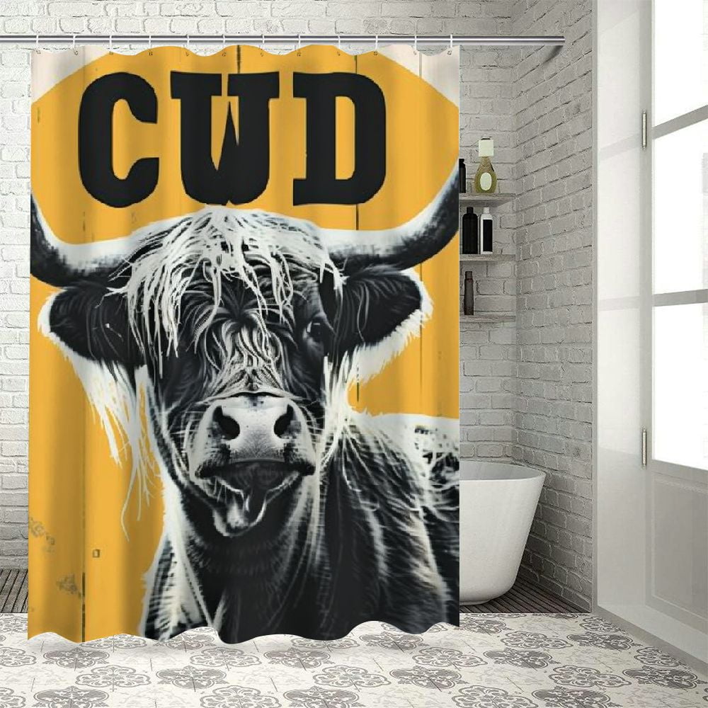 Orinice Cow Horns Sign Bathroom Decor Set Colorful Luxurious Polyester ...