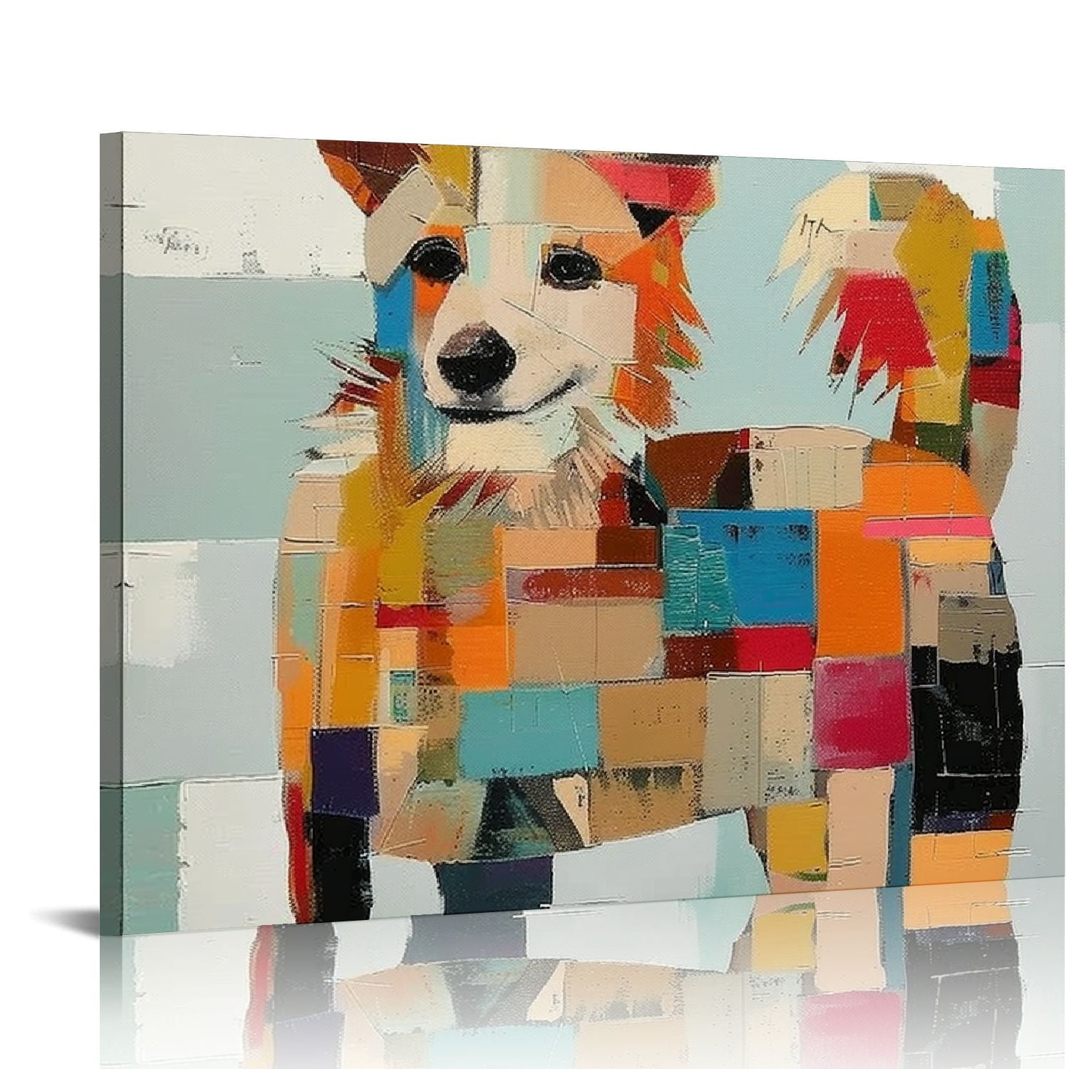 Orinice Cubist Dog Fine Art Aesthetic Poster & Print Wall Painting for ...