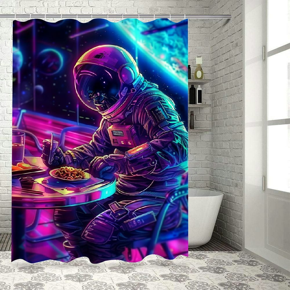 Orinice Cyberpunk Art Bathroom Decor Set Polyester Fabric Shower ...