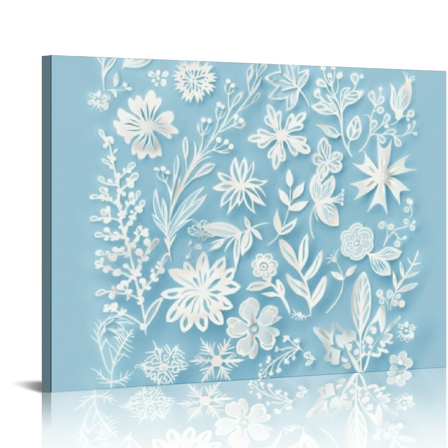 Orinice Decor Light Blue Wall Decor - Blue Room Decor Aesthetic, White ...