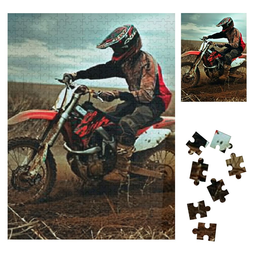 Orinice Dirt Bike Wooden Jigsaw Puzzle Vertical Challenge Difficult ...