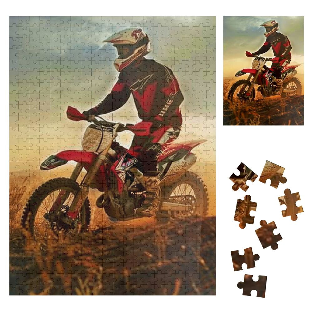Orinice Dirt Bike Wooden Jigsaw Puzzle Vertical Impossible Wooden ...