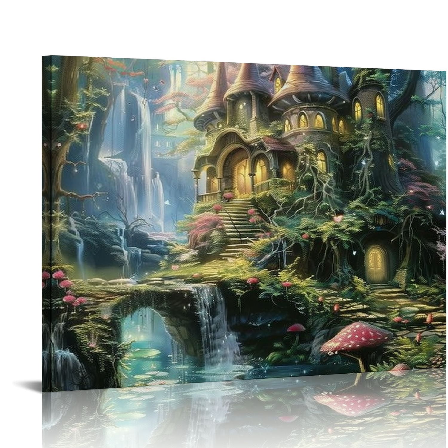 Orinice Fairy House Woods Waterfall Fine Art Aesthetic Poster Print ...