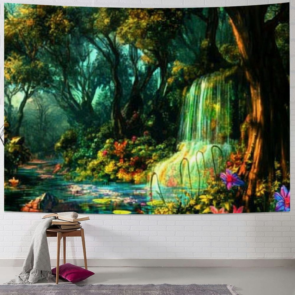 Orinice Fantasy Forest Tapestry Mystical Nature Landscape Tapestry ...