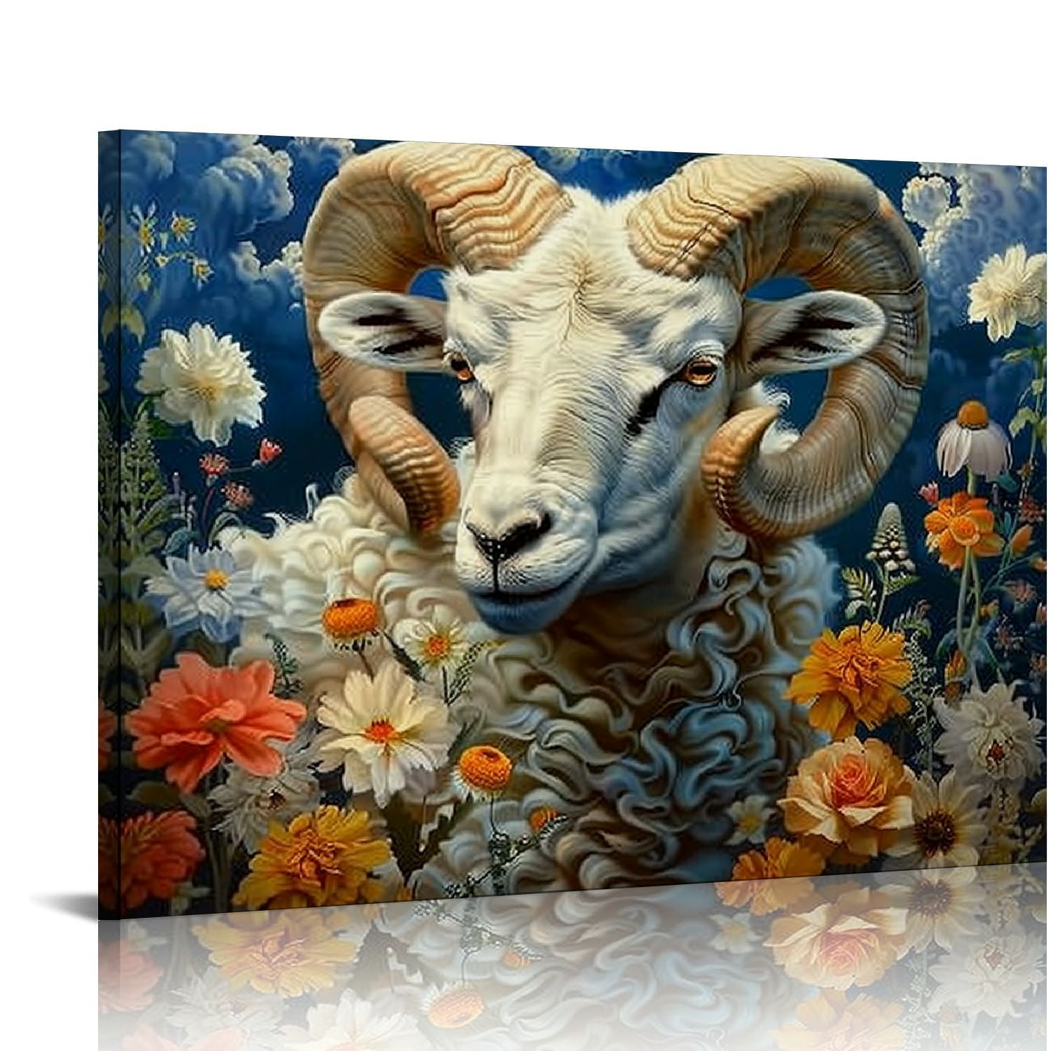 Orinice Farm Animal Wall Art Farmhouse Sheep Pictures Rustic Wall Art ...