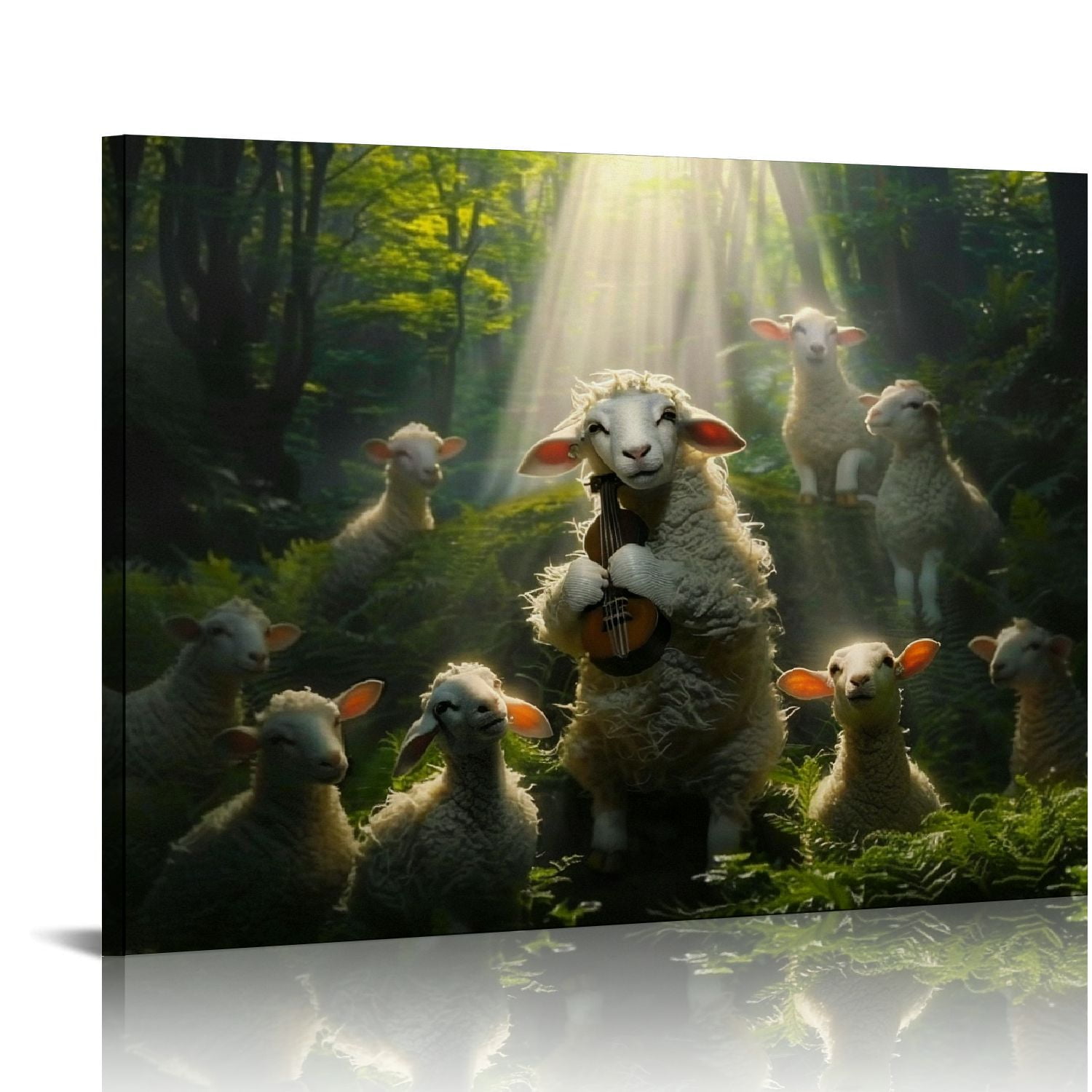 Orinice Farm Animal Wall Art Farmhouse Sheep Pictures Rustic Wall Art ...