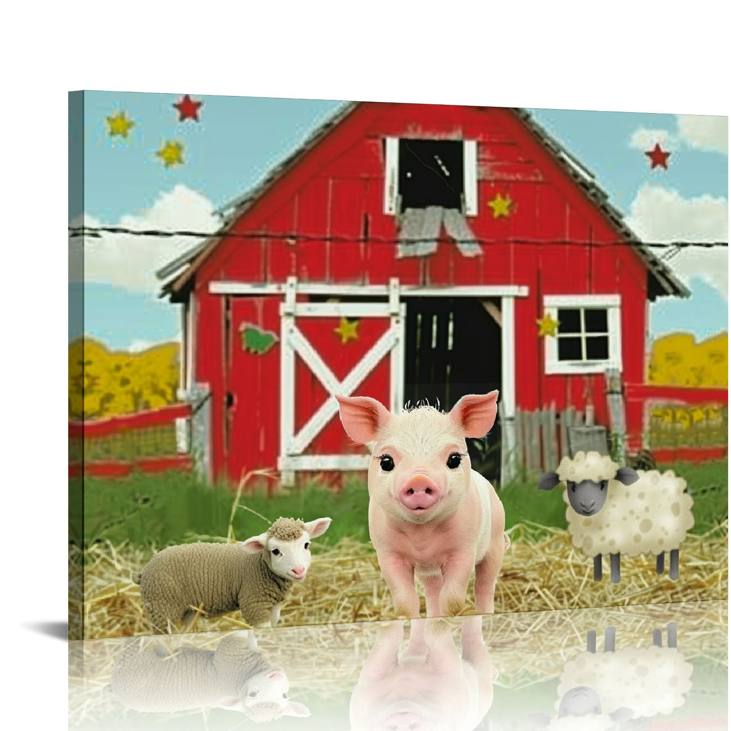 Orinice Farm Animals - Barnyard Nursery Wall Art and Kids Room ...