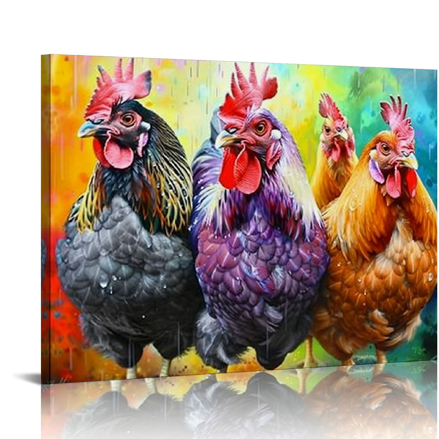 Orinice Farm Animals Farmhouse Wall Art Rooster Print Painting Chicken ...