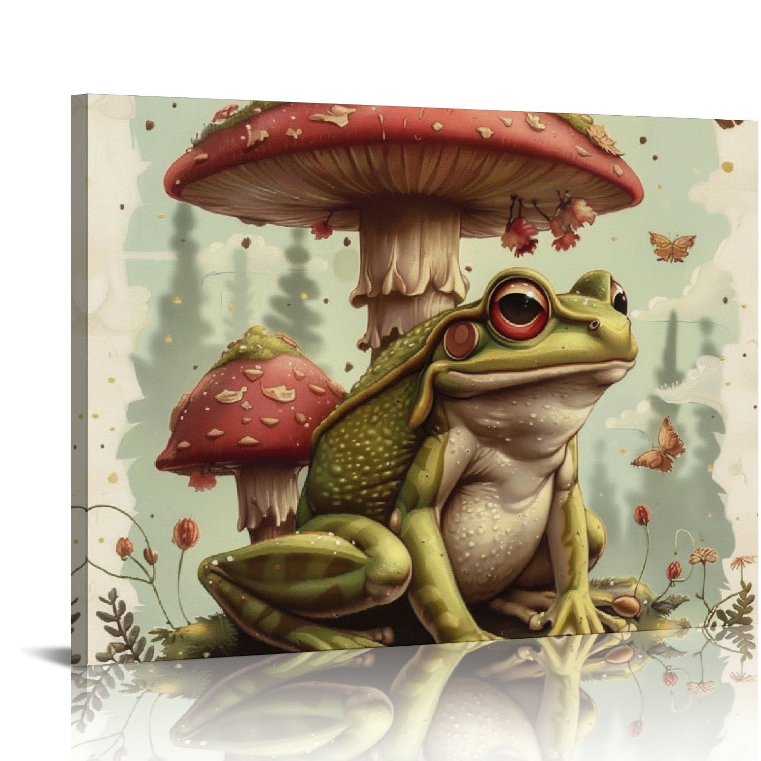 Orinice Frog Mushroom Wall Decor Art Tin Metal Signs Vintage Funny ...