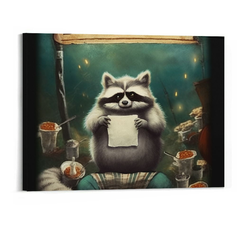 Orinice Funny Bathroom Decor Your Butt Napkin My Lard Raccoon Animal ...