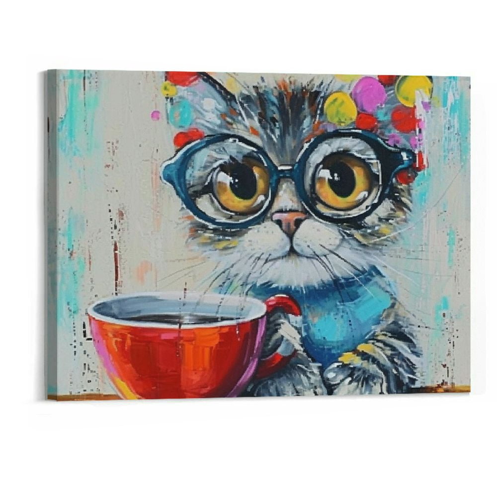Orinice Funny Colorful Animal Canvas Wall Art Print Paintings Cartoon ...