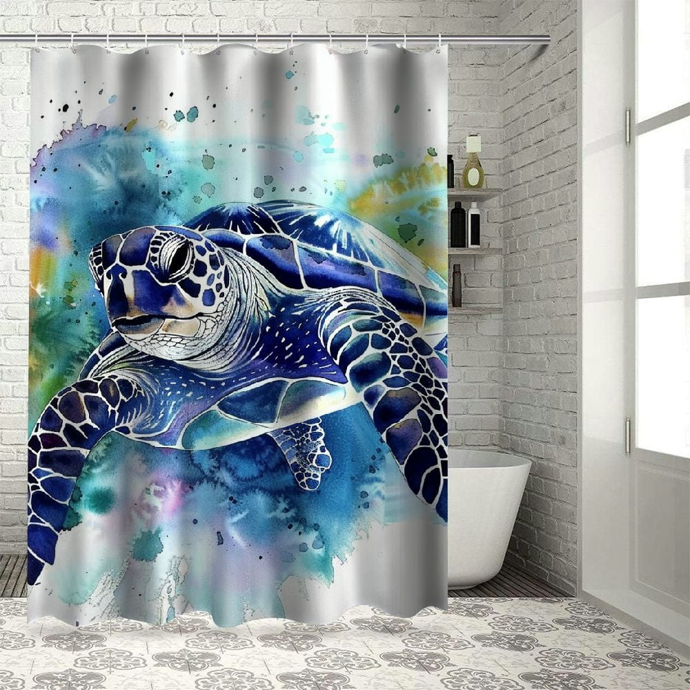 Orinice Funny Sea Turtle Shower Curtains Ocean Animal Cartoon Kids ...