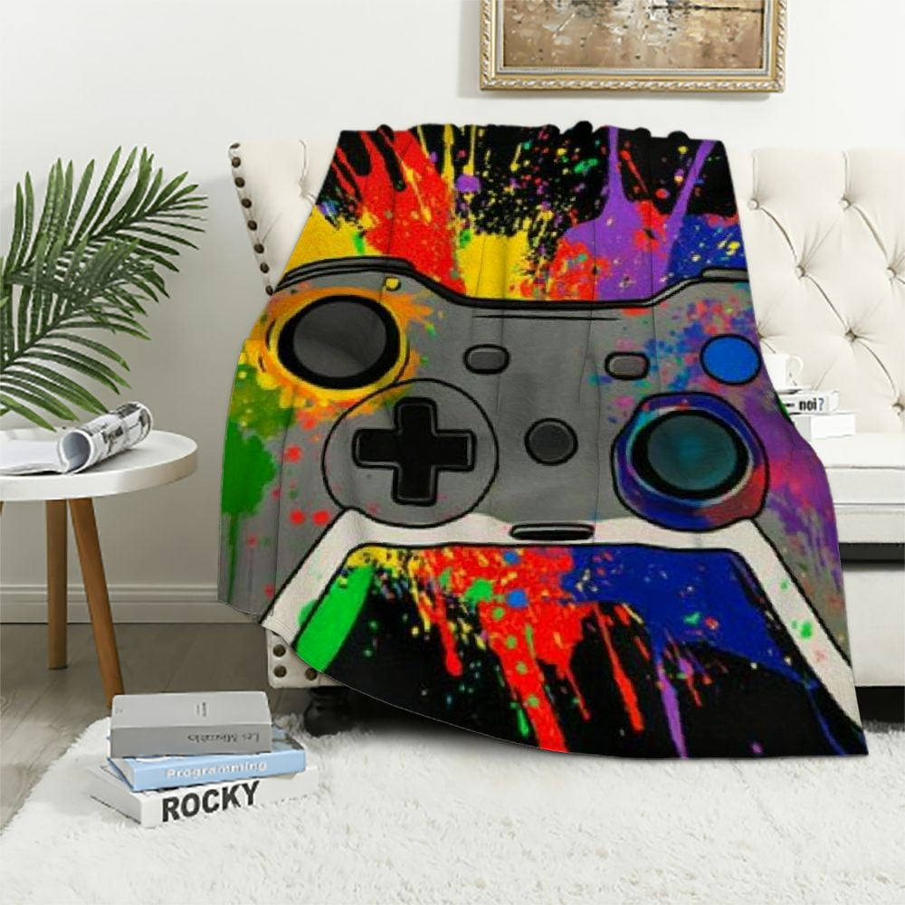 Orinice Gaming Gamer Gamepad Blanket Men Kids Boys Game Controller ...