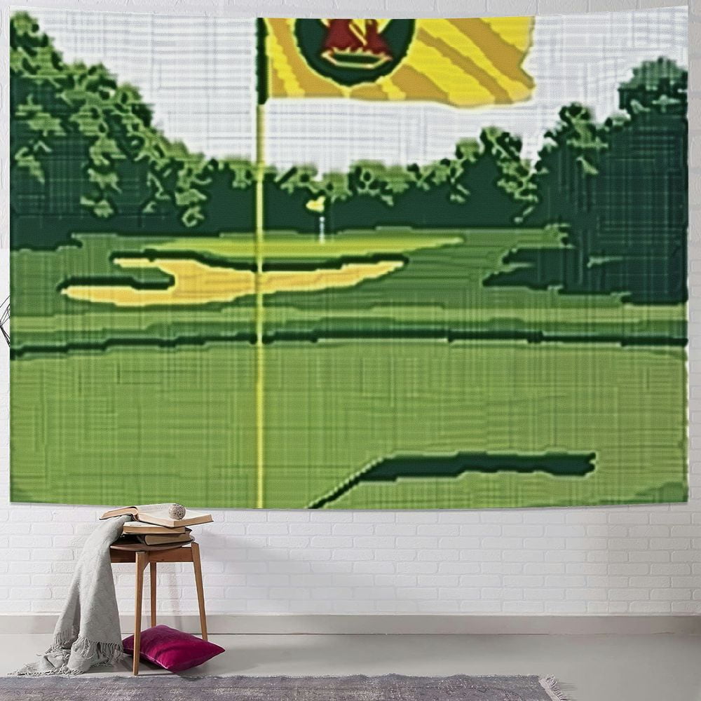 Orinice Golf Course Flag Digital Rendering Tapestry Wall Hanging Unique ...