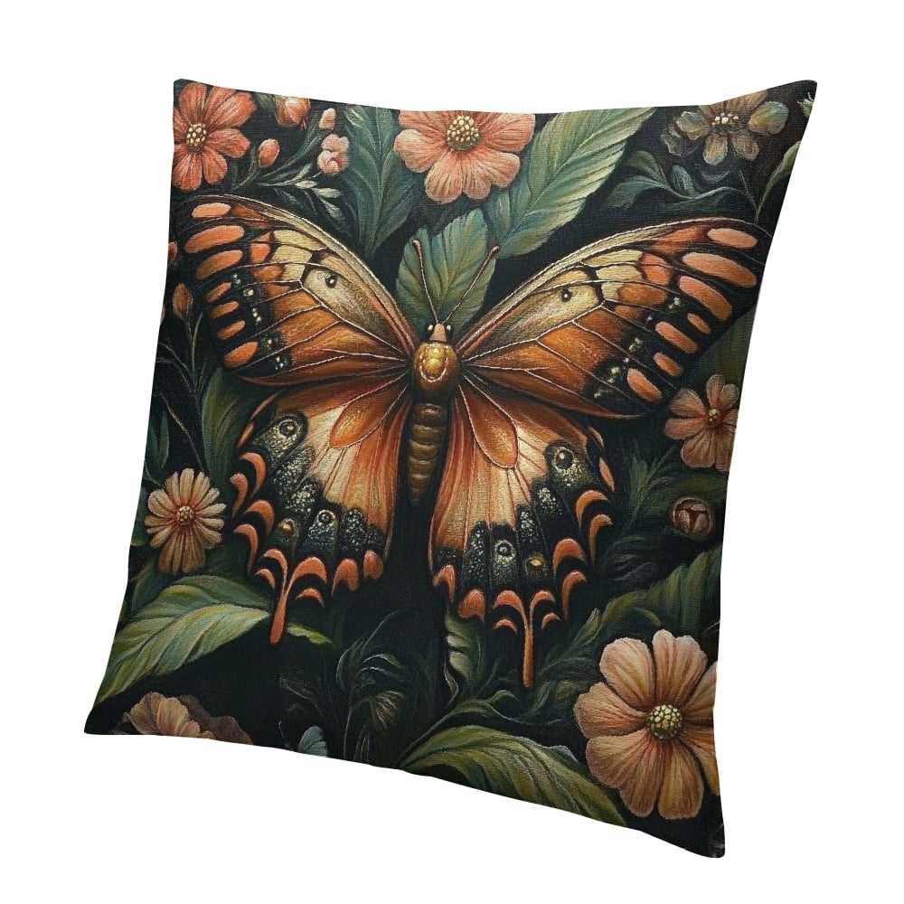 Orinice Gothic Moth Pillow Cover - Witch Gifts, Luna Moth Pillow Covers ...