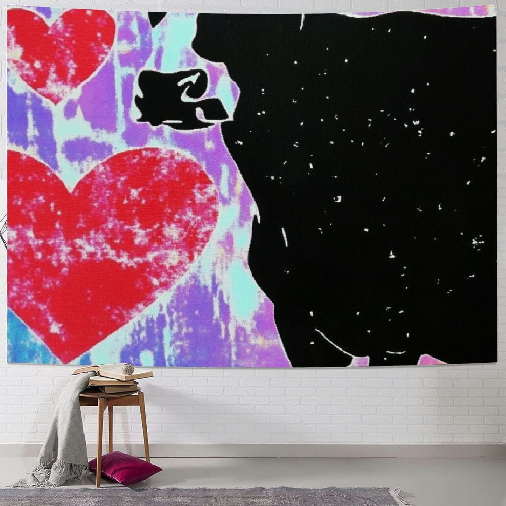 Orinice Heart Tapestry Wall Hanging Unique Style Graphic Tapestries for ...
