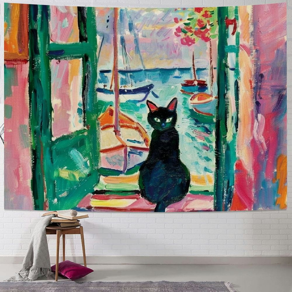 Orinice (Henri Matisse) wall art - - Famous window posters - Black cat ...