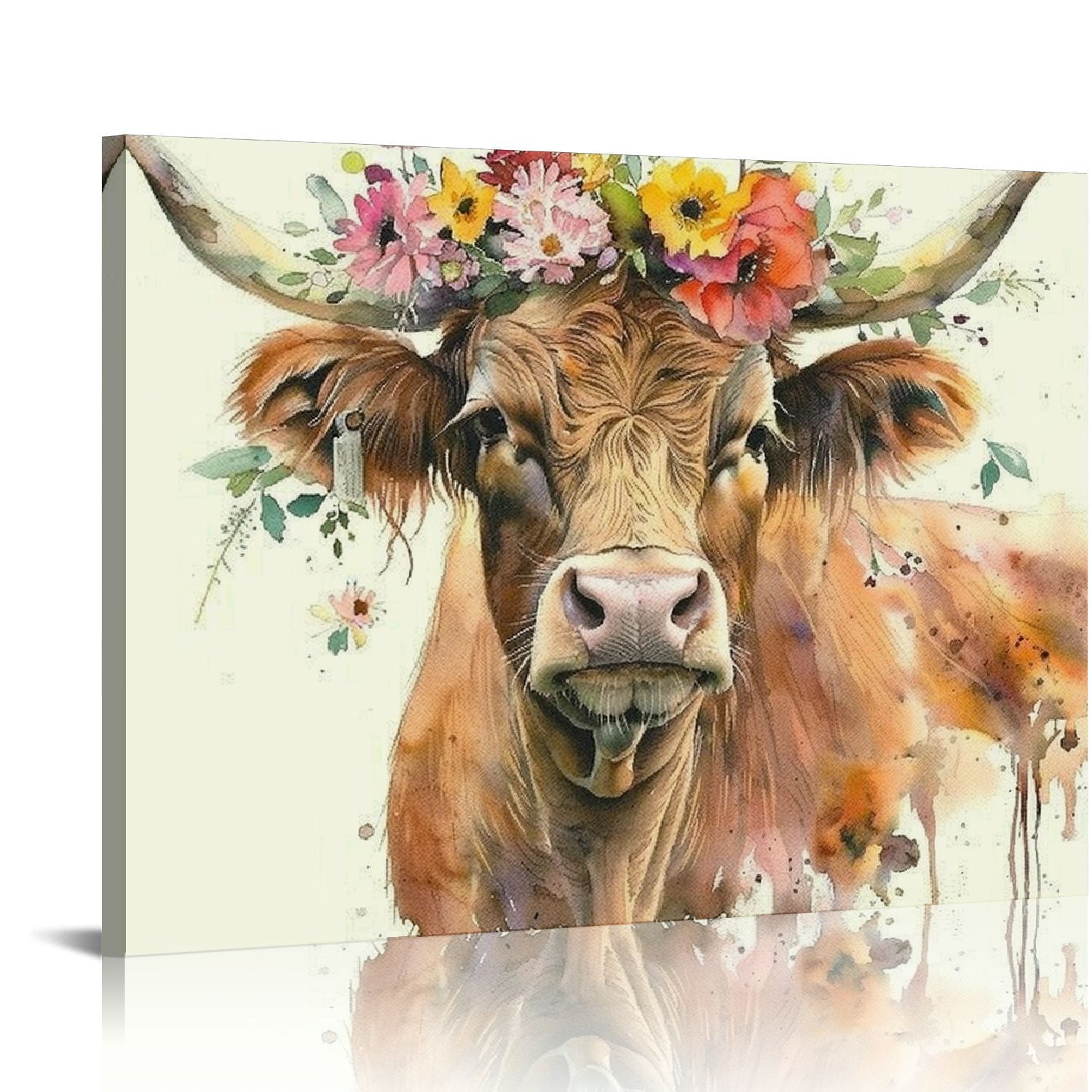 Orinice Highland Cow Wall Art, Motivational Unframed, Highland Cow ...