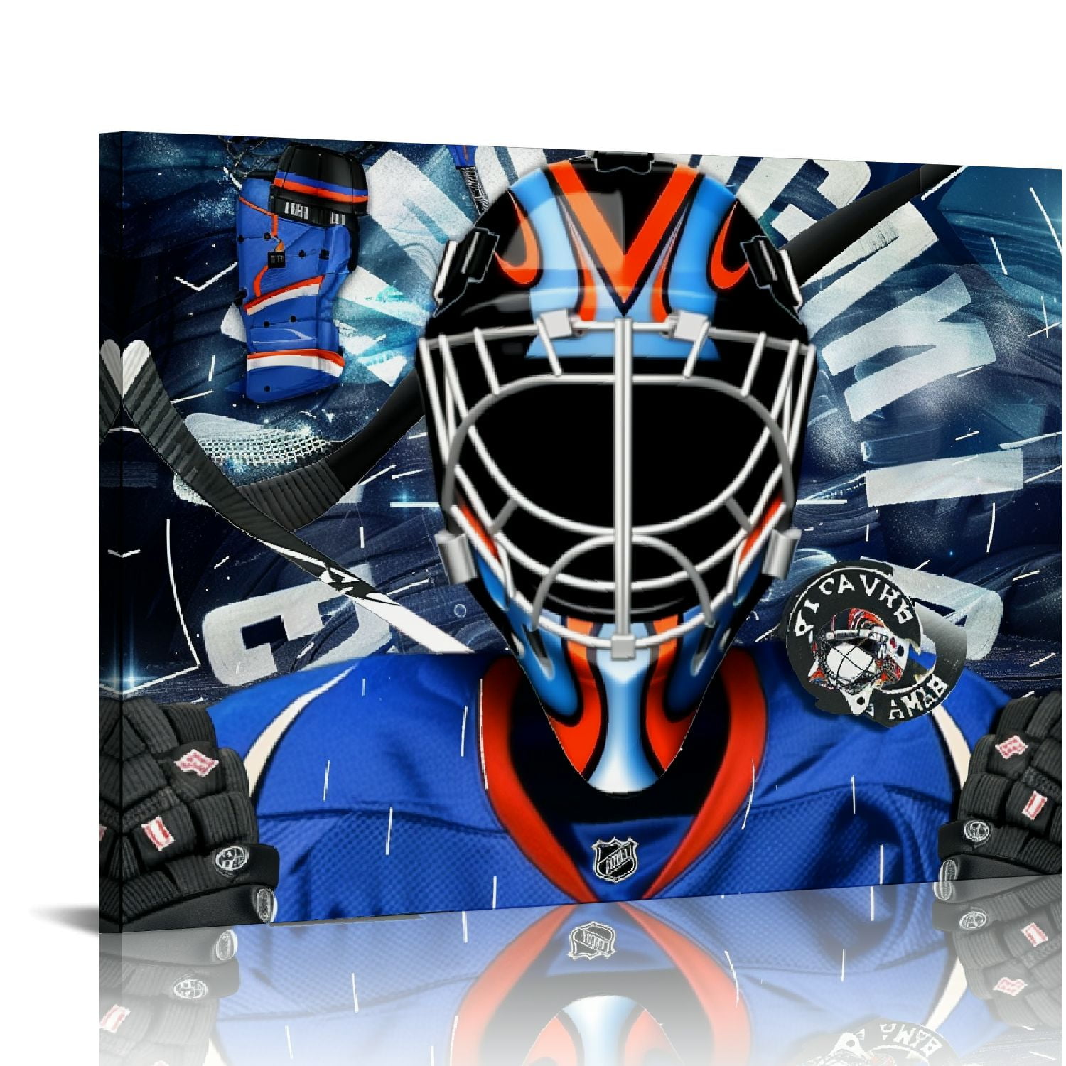 Orinice Hockey Stickers Goalie Helmet Fine Art Aesthetic Poster Print ...