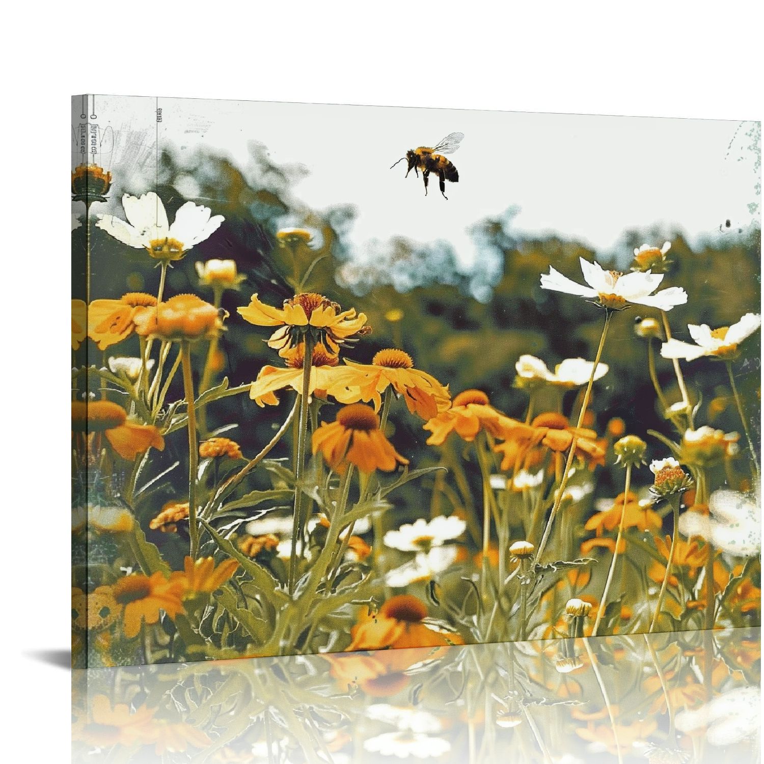 Orinice Honey Bee Decor Garden Wall Art - Insect Poster Vintage ...