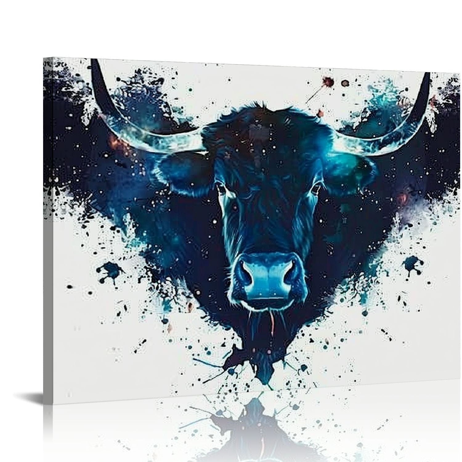 Orinice Ink Splat Highland Cow Unframed Wall Art Print Poster Home ...