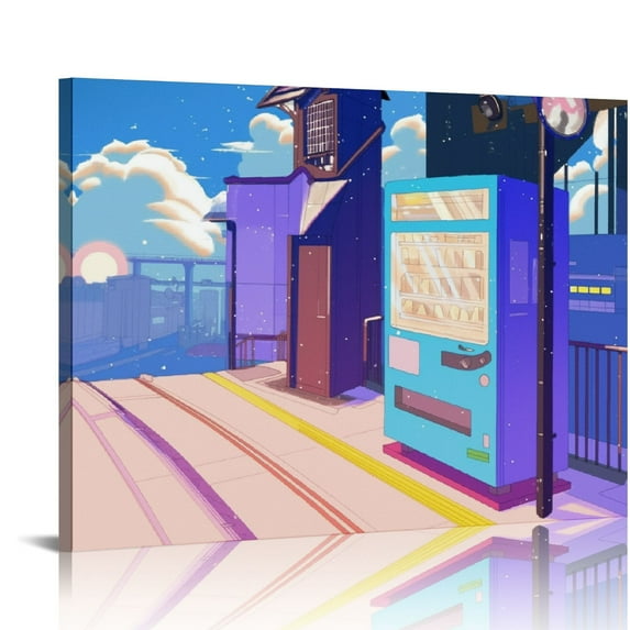 Orinice Japanese Wall Art Prints Neon Posters Abstract Anime ...