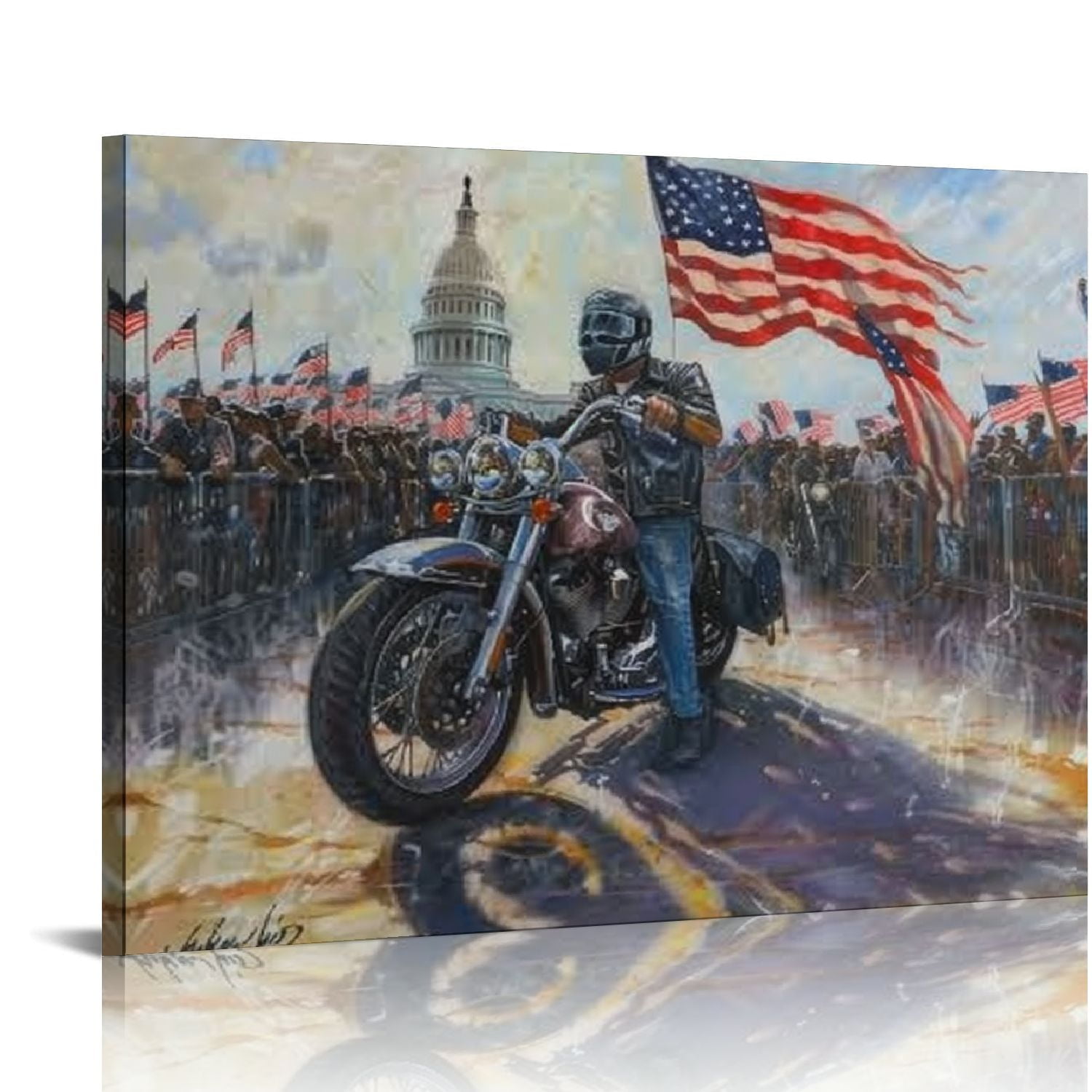 Orinice Jon McNaughton MAGA Ride Donald Trump Motorcycle Wall Art ...