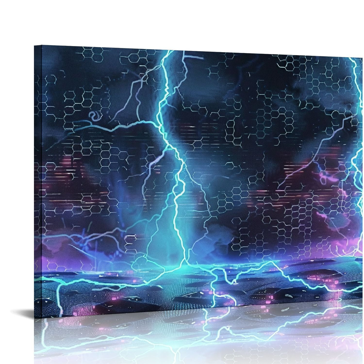Orinice Lightning Bolts Beeple Computer Art Fine Art Aesthetic Poster ...