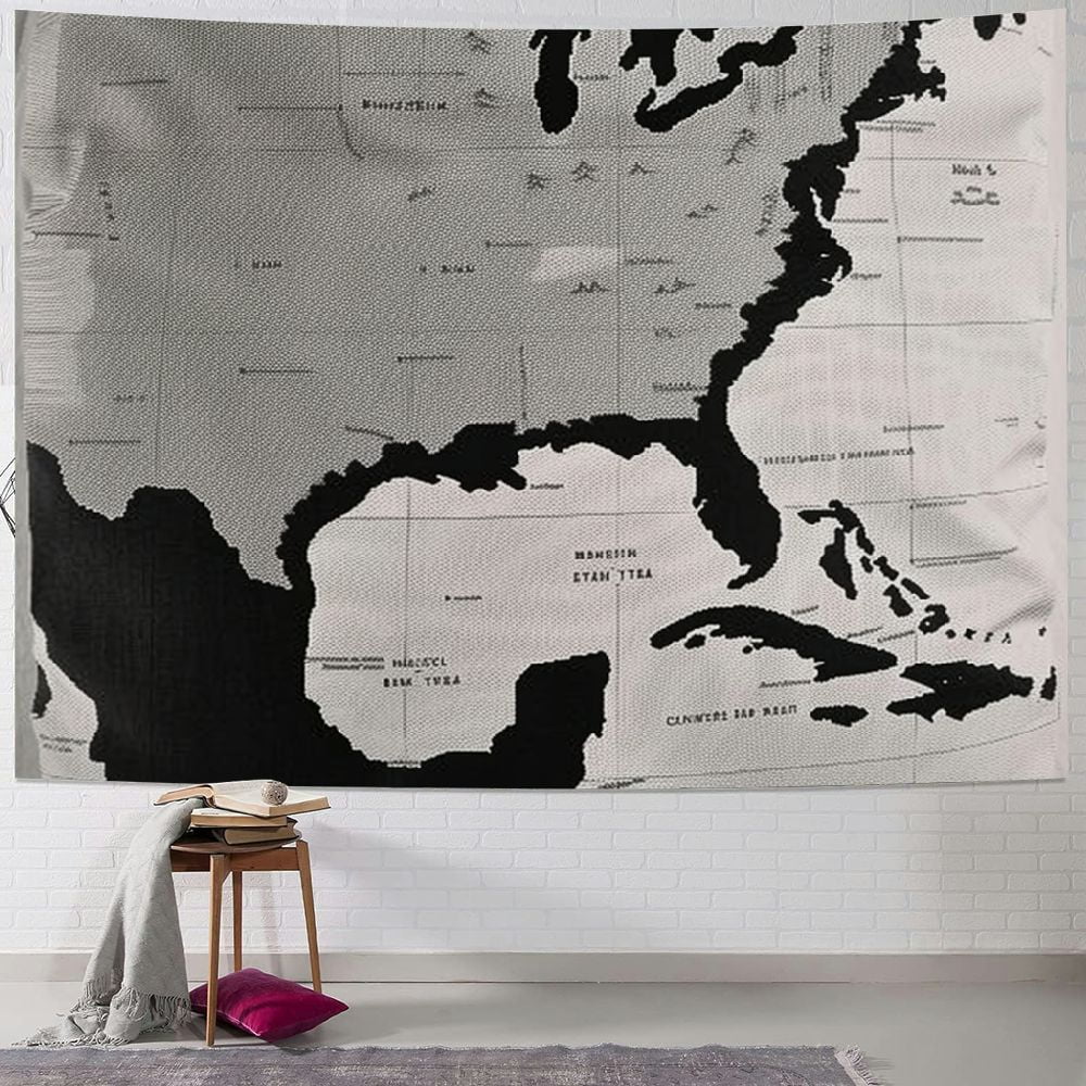 Orinice Map Michigan Allen Tupper True Tapestry Wall Hanging Unique ...