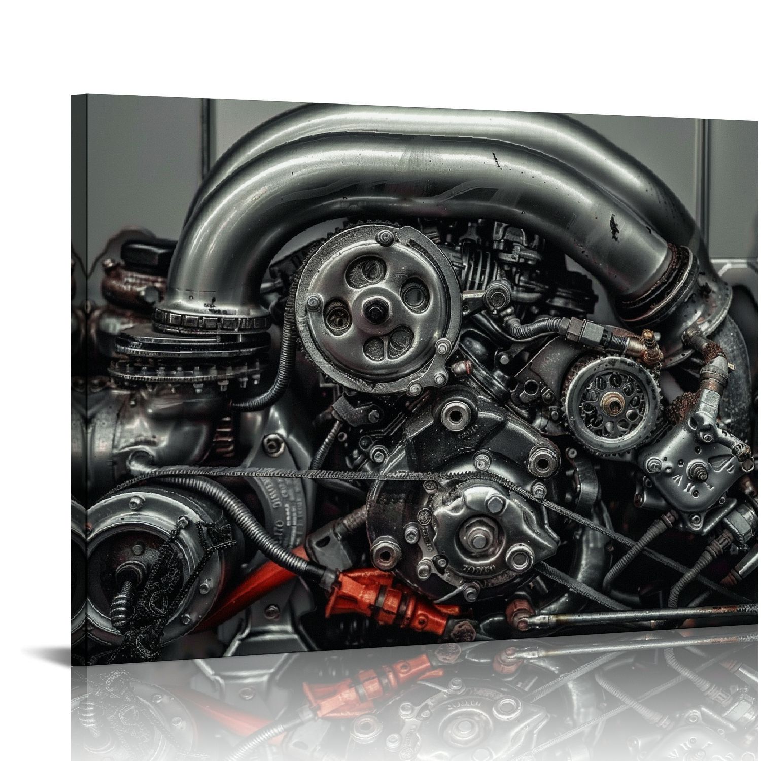 Orinice Mechanical Aesthetic Wall Art Engine Gear Motorcycle Art (2 ...