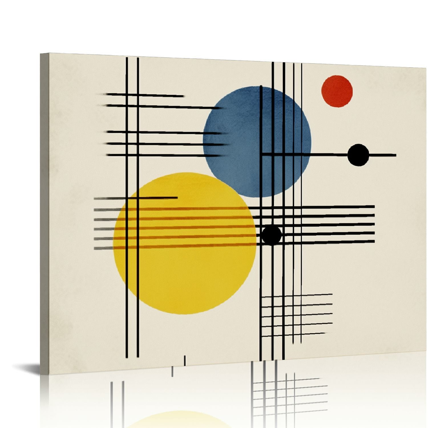 Orinice Mid-Century Modern Geometric Wall Art Framed Minimalist Large ...
