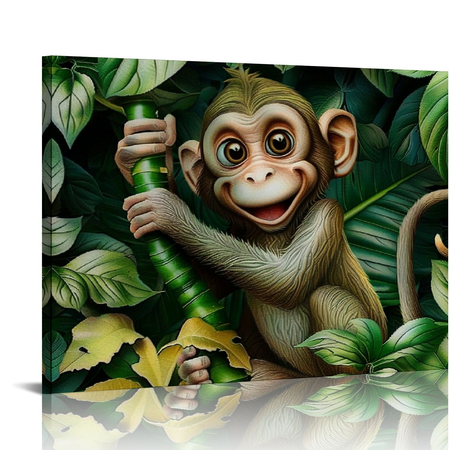Orinice Monkey Plant Jungle Fine Art Aesthetic Poster and Print Wall ...