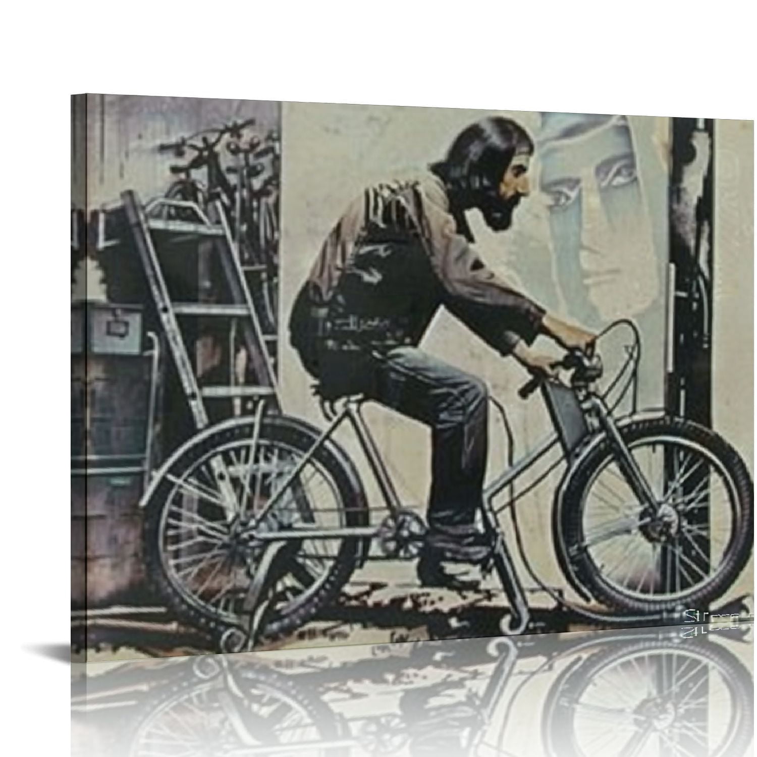 Orinice Motorcycle David Mann Motorcycle Rider Painting Canvas Painting ...