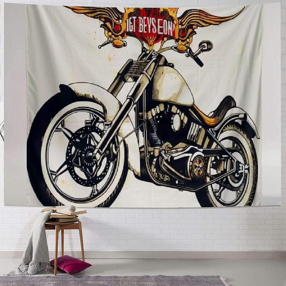 Orinice Motorcycle Tapestry, Chopper Customized Club Insignia Bikes ...
