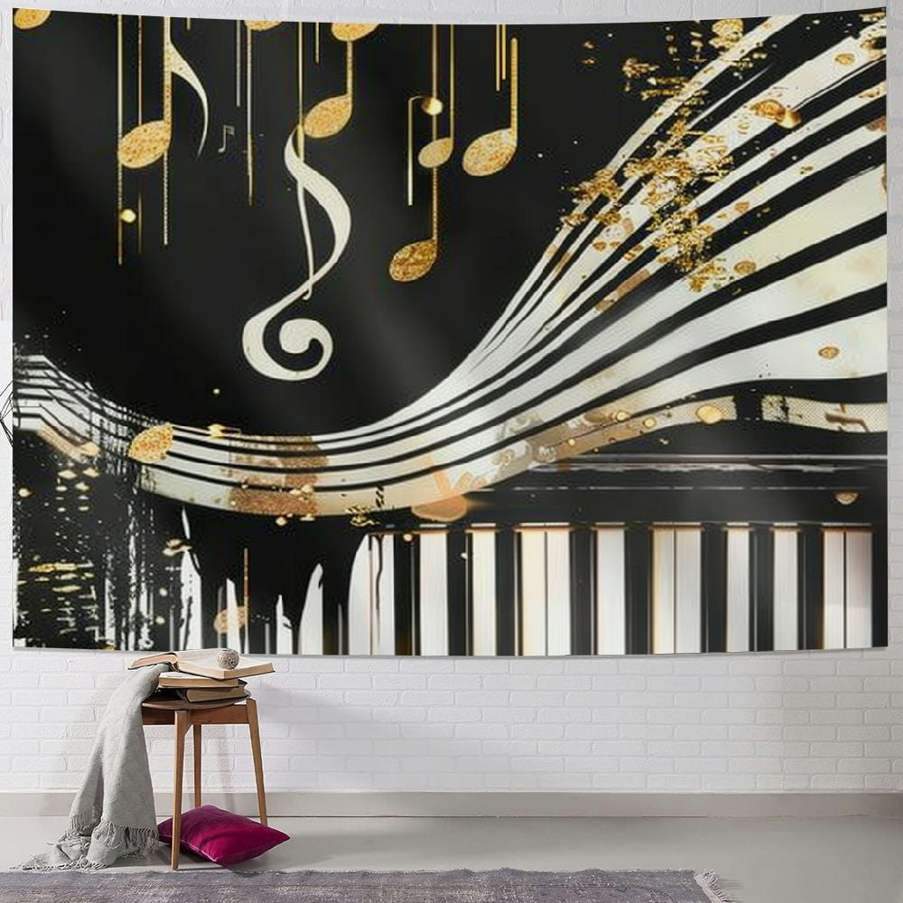 Orinice Musical Notes Tapestry Wall Hanging Unique Style for Home Wall ...