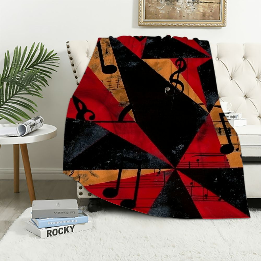 Orinice Notes Treble Triangle Warm and Light Blanket Soft Blanket ...