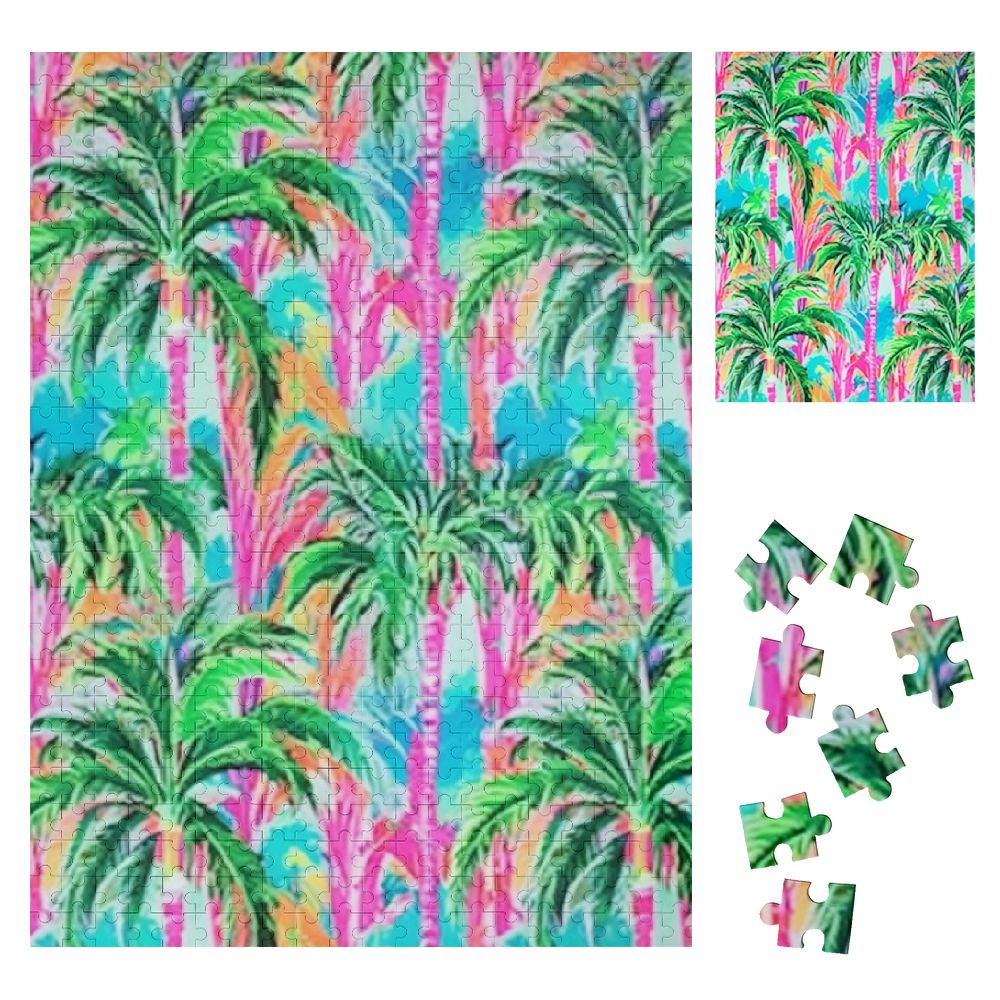 Orinice Palm Trees Wooden Jigsaw Puzzle Vertical Challenging Difficult ...